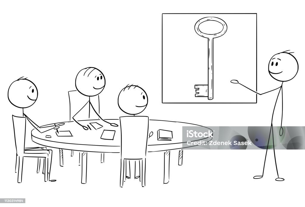 Kartun Tim Bisnis Soal Brainstorming Pengusaha Menunjuk Gambar Kunci ... Kartun Tim Bisnis Soal Brainstorming Pengusaha Menunjuk Gambar Kunci ...