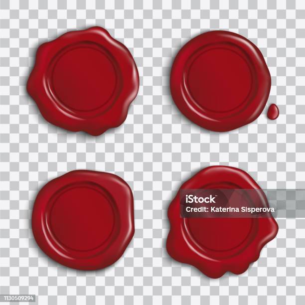 Ilustración de Conjunto De Vector De Sellos De Cera Brillante Rojo ... Ilustración de Conjunto De Vector De Sellos De Cera Brillante Rojo ...