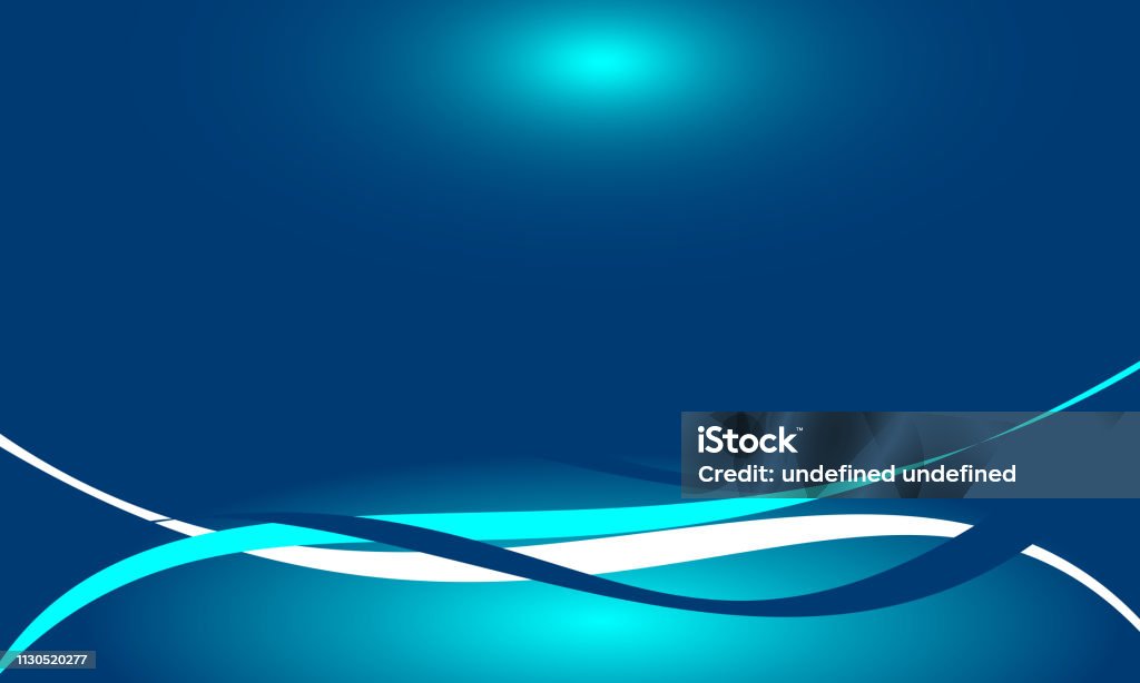 Gelombang Abstrak Pada Latar Belakang Biru Cocok Untuk Template Atau