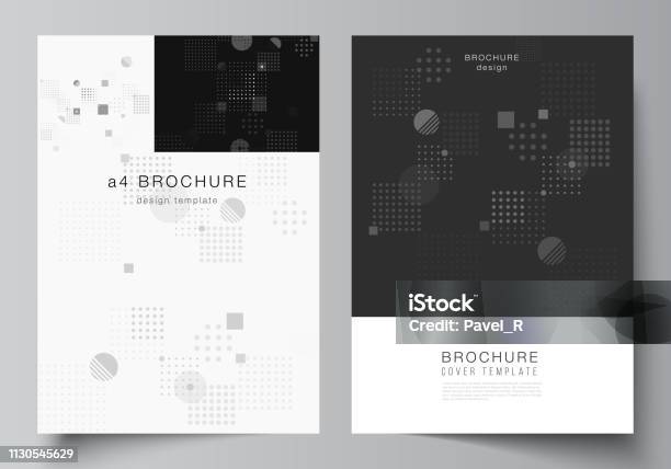 Tata Letak Vektor Format A4 Template Desain Mockups Sampul Modern Untuk