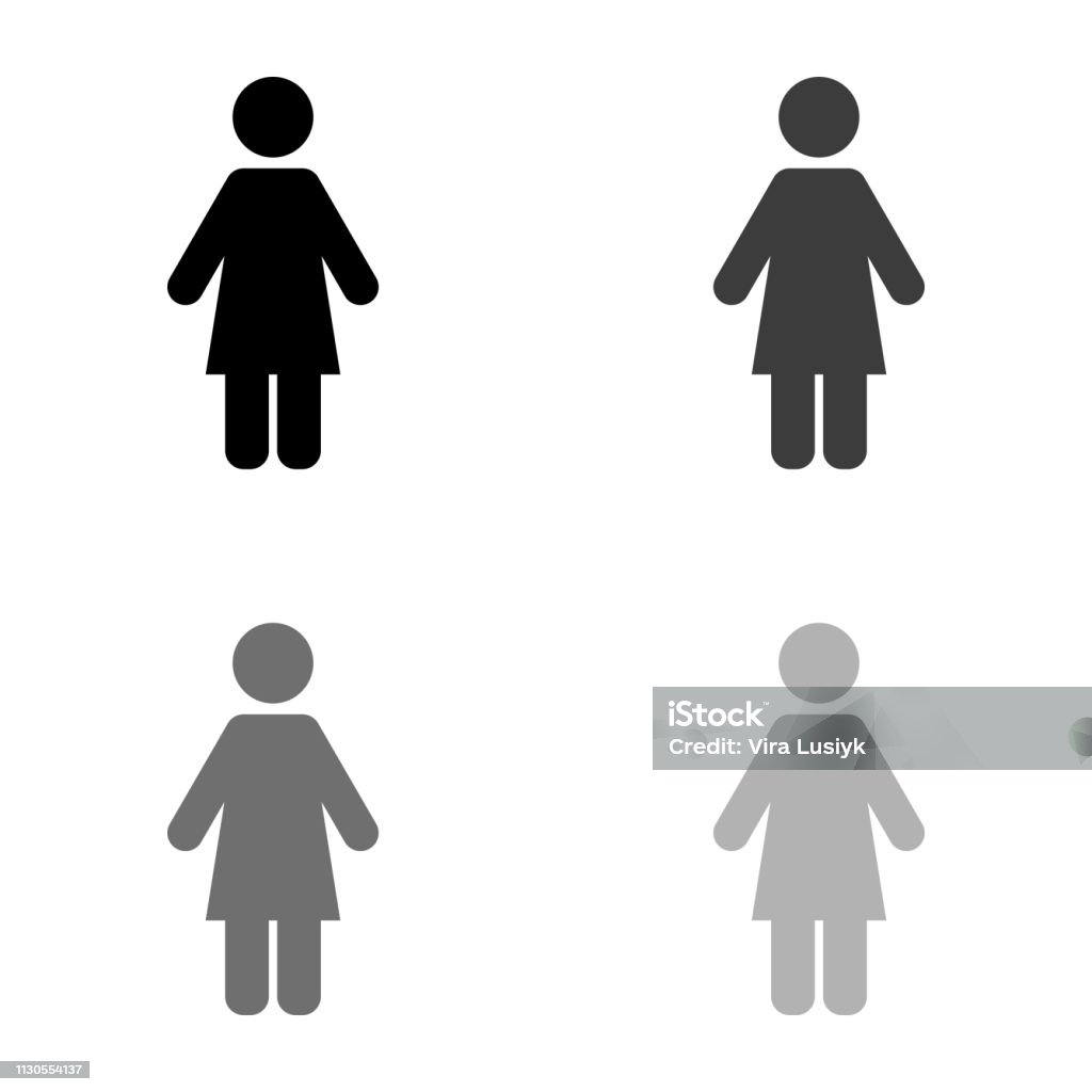 Woman Black Vector Icon Stock Illustration Download Image Now Adult