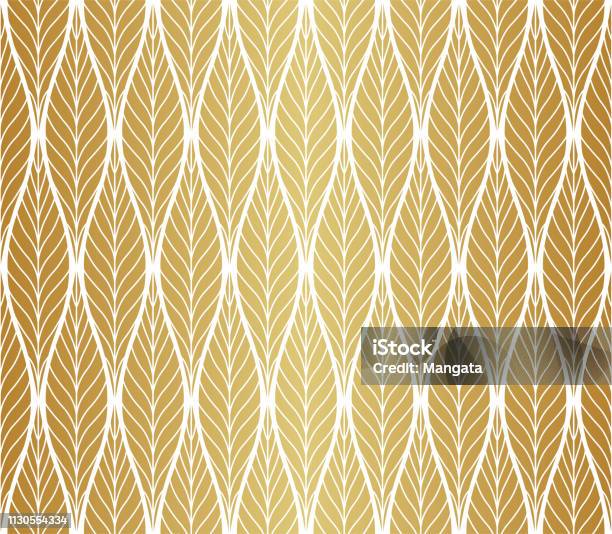 Vector Leaf Seamless Pattern Abstract Leaves Texture Stock Illustration