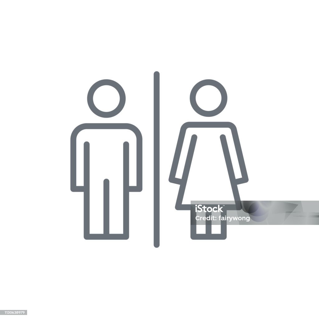 Male And Female Icon Stock Illustration Download Image Now Bathroom