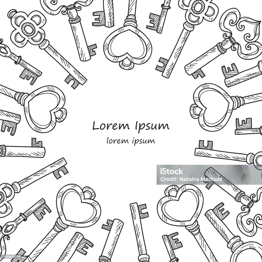 Illustration With Keys Stock Illustration Download Image Now Adventure Art Art And Craft