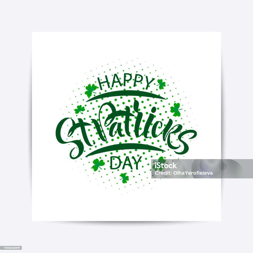 Illustration Of Happy Saint Patricks Day Logotype Stock Illustration