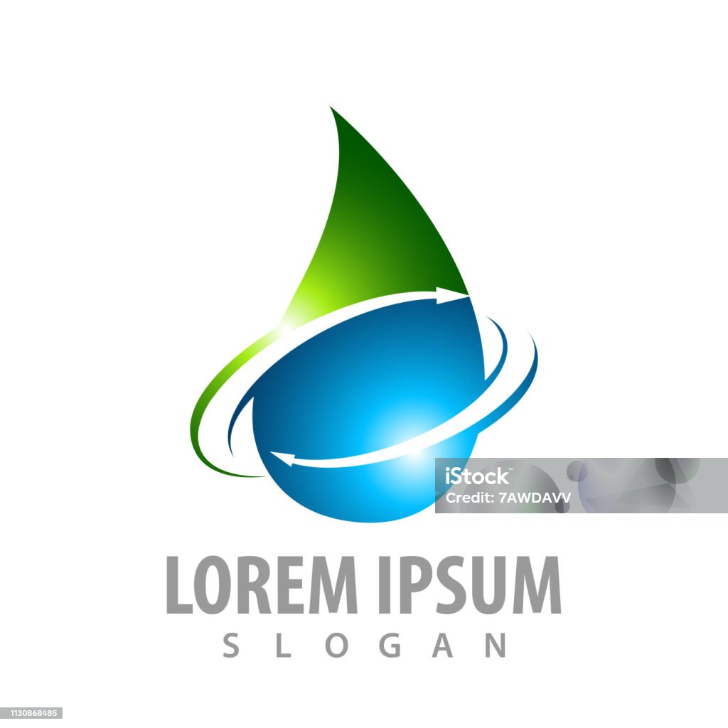Desain Konsep Logo Tetesan Air Vektor Elemen Templat Grafik Simbol