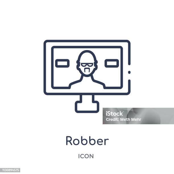 Lineair Rover Icoon Van Leger Outline Collectie Dunne Lijn Rover Vector