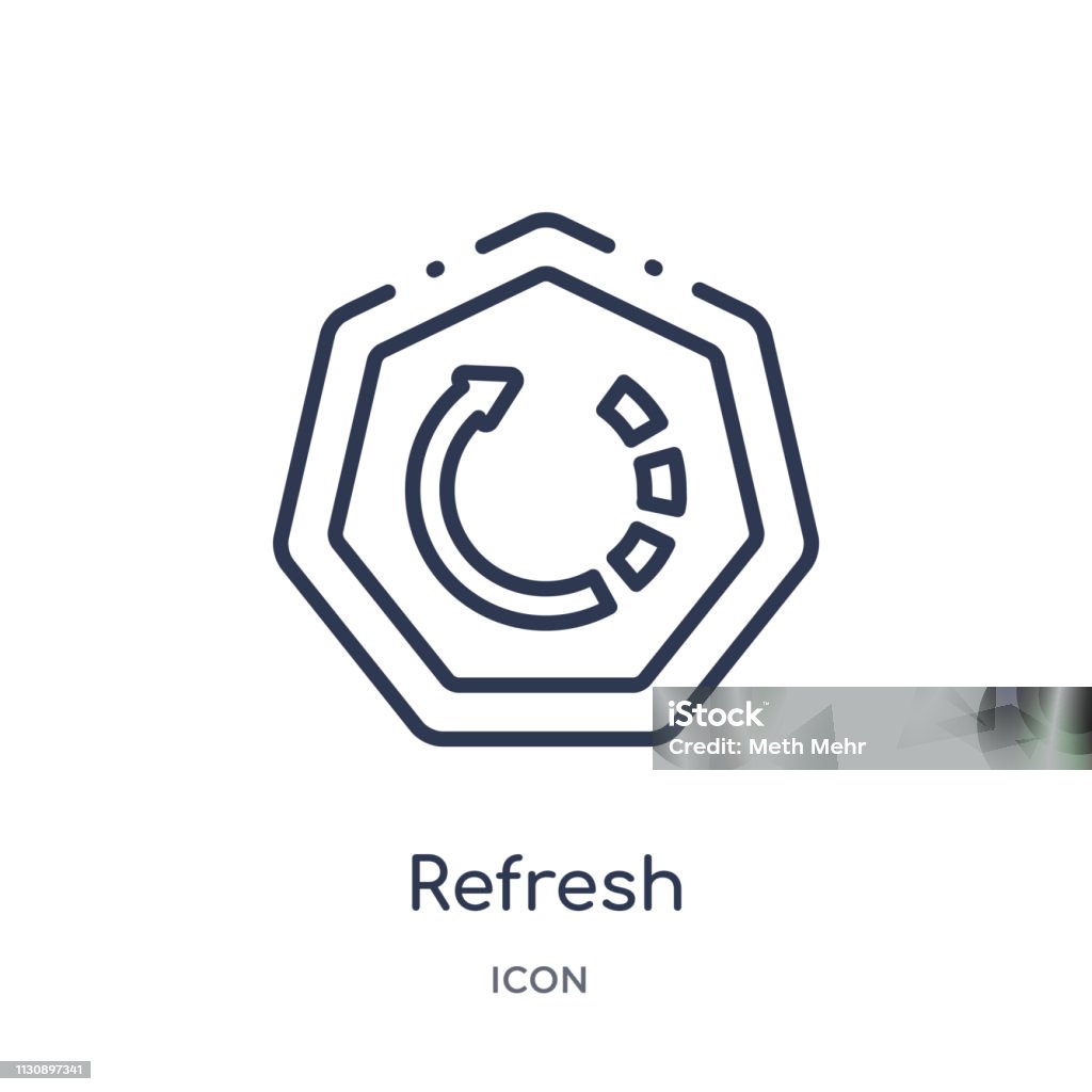 Linear Refresh Icon From Arrows Outline Collection Thin Line Refresh