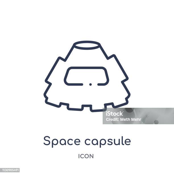 Lineaire Ruimtecapsule Icoon Van Astronomie Outline Collectie Dunne