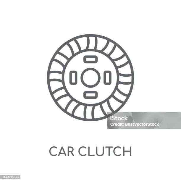 Vetores De Ícone Linear Da Embreagem Do Carro Conceito Moderno Do