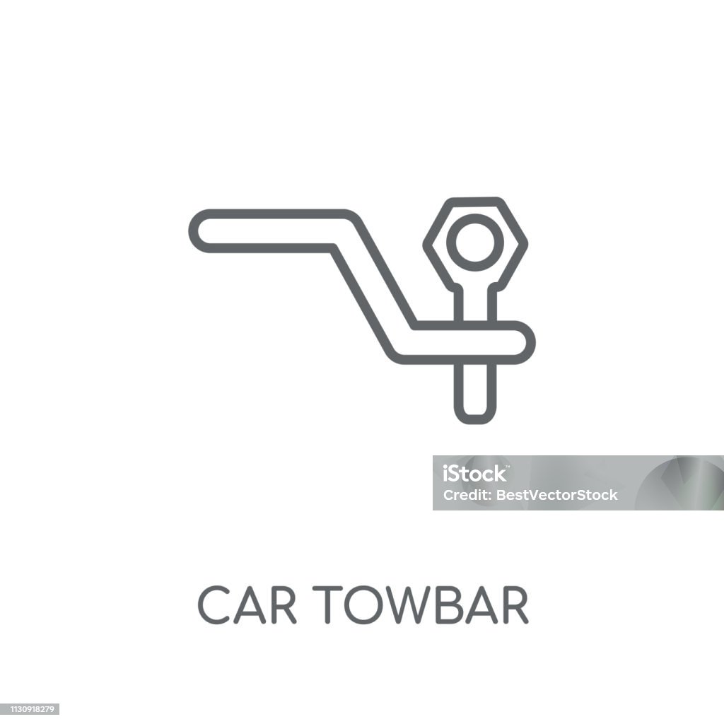 Vetores De Ícone Linear Do Reboque Do Carro Conceito Moderno Do