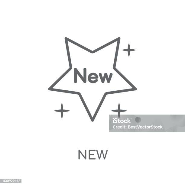 Nouvelle Icône Linéaire Contour Moderne Nouveau Concept De Logo Sur