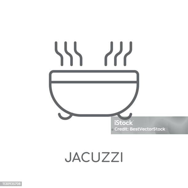 Vetores De Ícone Linear Do Jacuzzi Conceito Moderno Do Logotipo Do