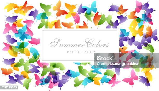 Flying Butterflies Vector Decoration Element Stock Illustration