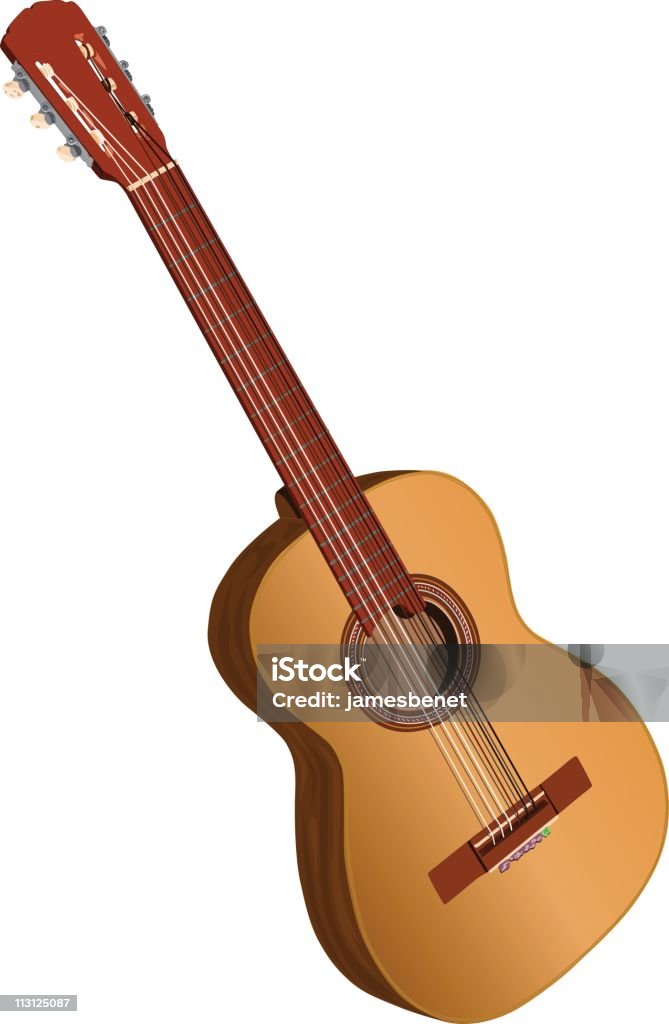 Gitar Akustik Spanyol Ilustrasi Stok Unduh Gambar Sekarang Gitar Alat Musik Peralatan