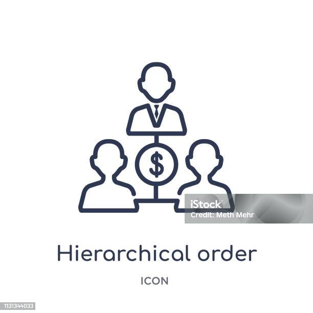 Linear Hierarchical Order Icon From Business Outline Collection Thin