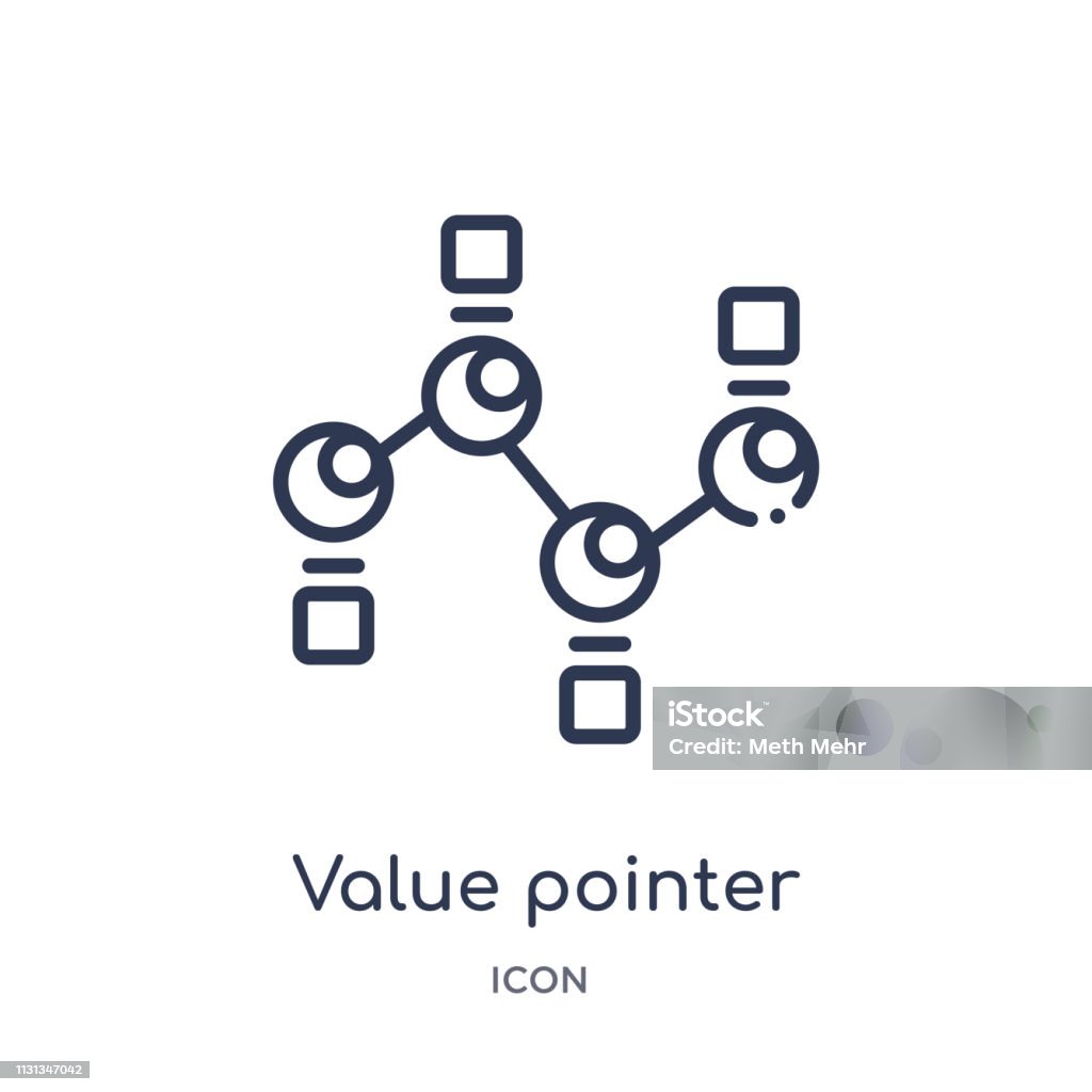 Linear Value Pointer Icon From Business Outline Collection Thin Line