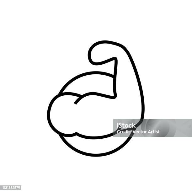 Vetores De Ícone Do Músculo Da Mão Ilustração Do Bodybuilder Gráfico