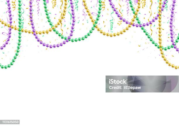 Mardi Gras Latar Belakang Template Spanduk Meriah Manikmanik Warnawarni