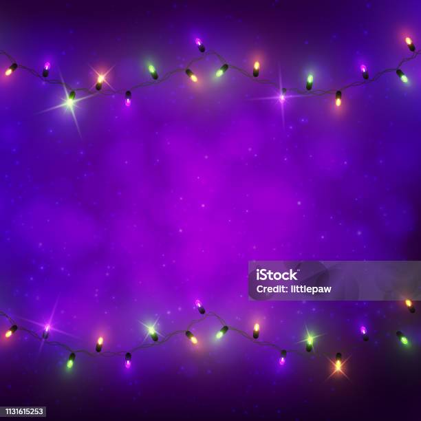 Latar Belakang Dekoratif Kartu Pos Mardi Gras Dengan Lampu Led