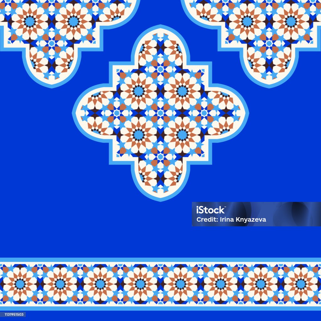 Quatrefoil Mosaic Background Traditional Ornamental Design Moroccan