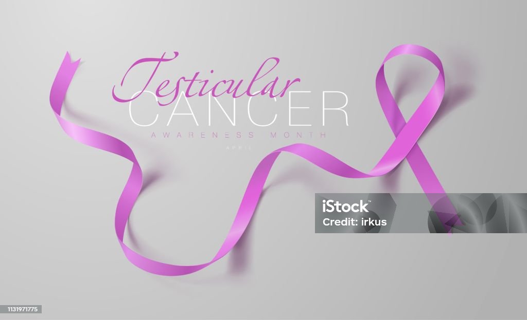 Testicular Cancer Awareness Calligraphy Poster Design Realistic Orchid