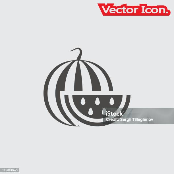 Icône De Melon Deau Symbole Signe Isolé Et Style Plat Pour Lapplication