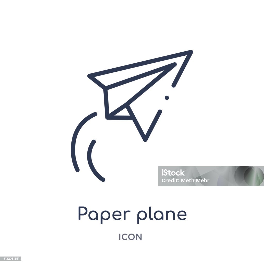 Ilustración De Icono De Plano De Papel Lineal De La Colección De