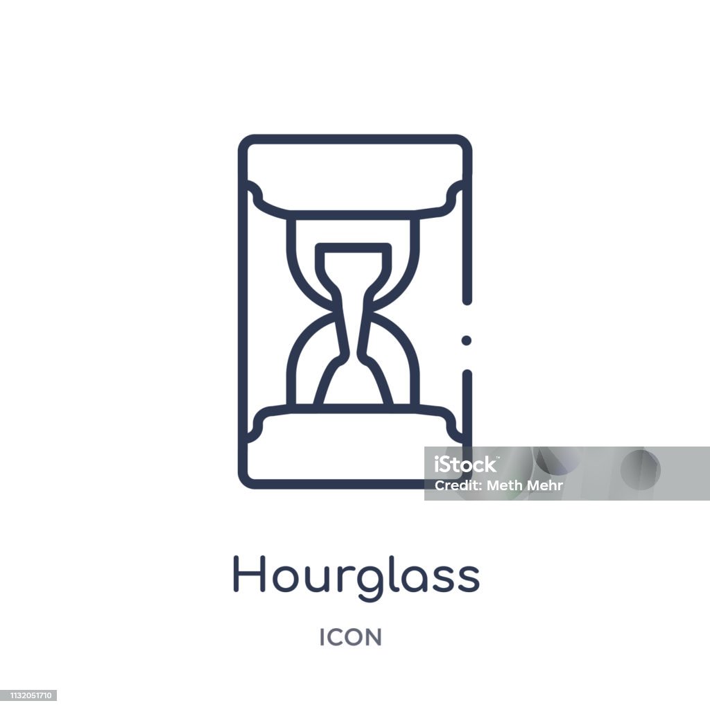 Linear Hourglass Icon From Customer Service Outline Collection Thin