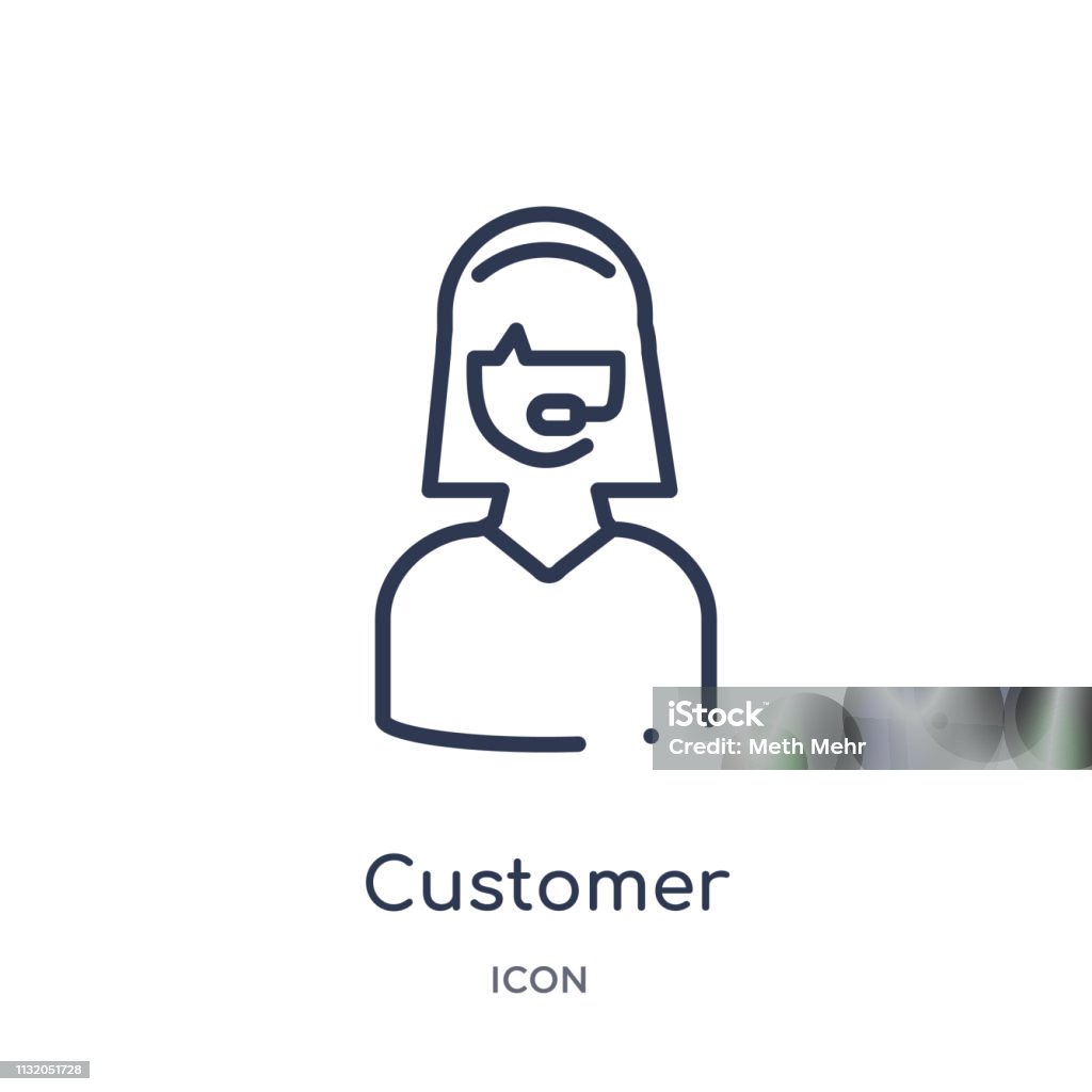 Linear Customer Icon From Customer Service Outline Collection Thin Line