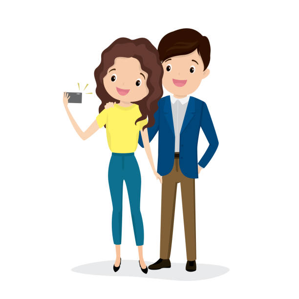 160 Two Girls Selfie Stock Illustrations Royalty Free Vector Graphics