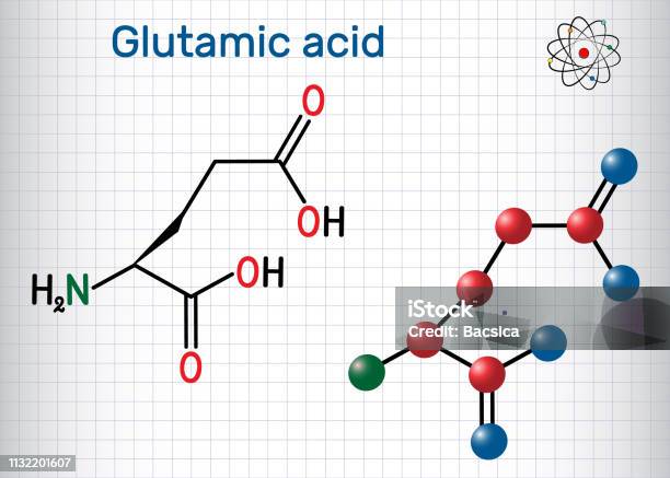 Glutamik Asit Alifatik Amino Asit Molekül Bir Kafeste Kağıt Levha ... Glutamik Asit Alifatik Amino Asit Molekül Bir Kafeste Kağıt Levha ...