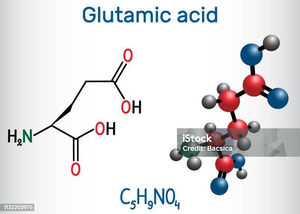 Glutamik Asit Alifatik Amino Asit Molekül Yapısal Kimyasal Formül Ve ... Glutamik Asit Alifatik Amino Asit Molekül Yapısal Kimyasal Formül Ve ...