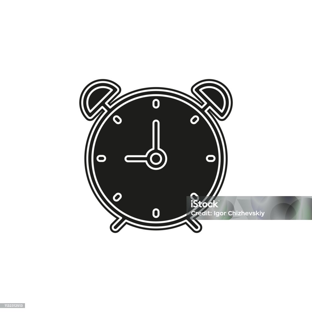 Icône Dhorlogesymbole Dhorloge Alarme De Vecteuralarme Dhorloge Isolée