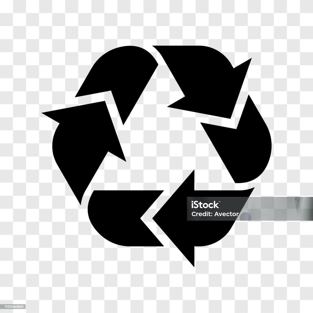 Vetores De Recicl O Ícone Do Logotipo O Vetor Recicl O Sinal Preto