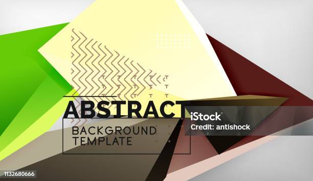 Desain Latar Belakang Geometris Segitiga 3d Templat Poster Modern