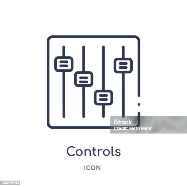 Linear Controls Icon From Entertainment And Arcade Outline Collection Thin Line Controls Vector