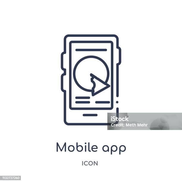 Linear Mobile App Icon From Fastfood Outline Collection Thin Line