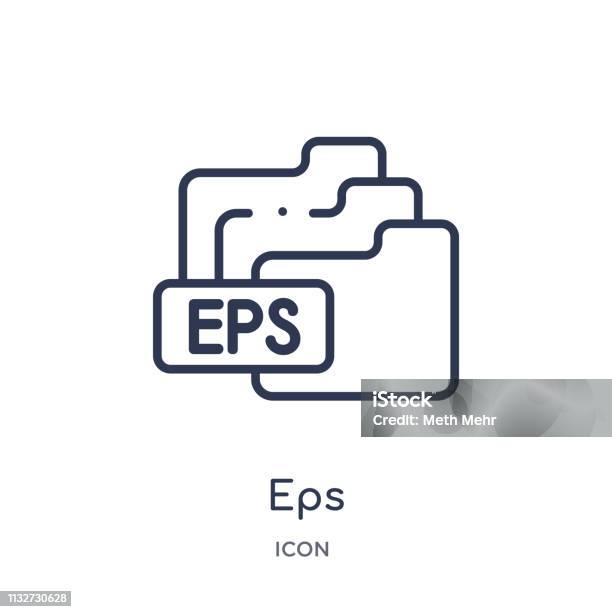 Ikon Eps Linear Dari Koleksi Kerangka Tipe File Vektor Eps Garis Tipis