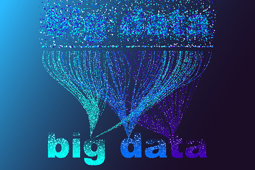 Réseau De Visualisation Big Data Matrice Big Data Vecteurs Libres De