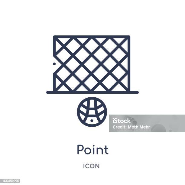 Lineair Punt Icoon Van Voetbal Outline Collectie Dunne Lijn Punt Vector