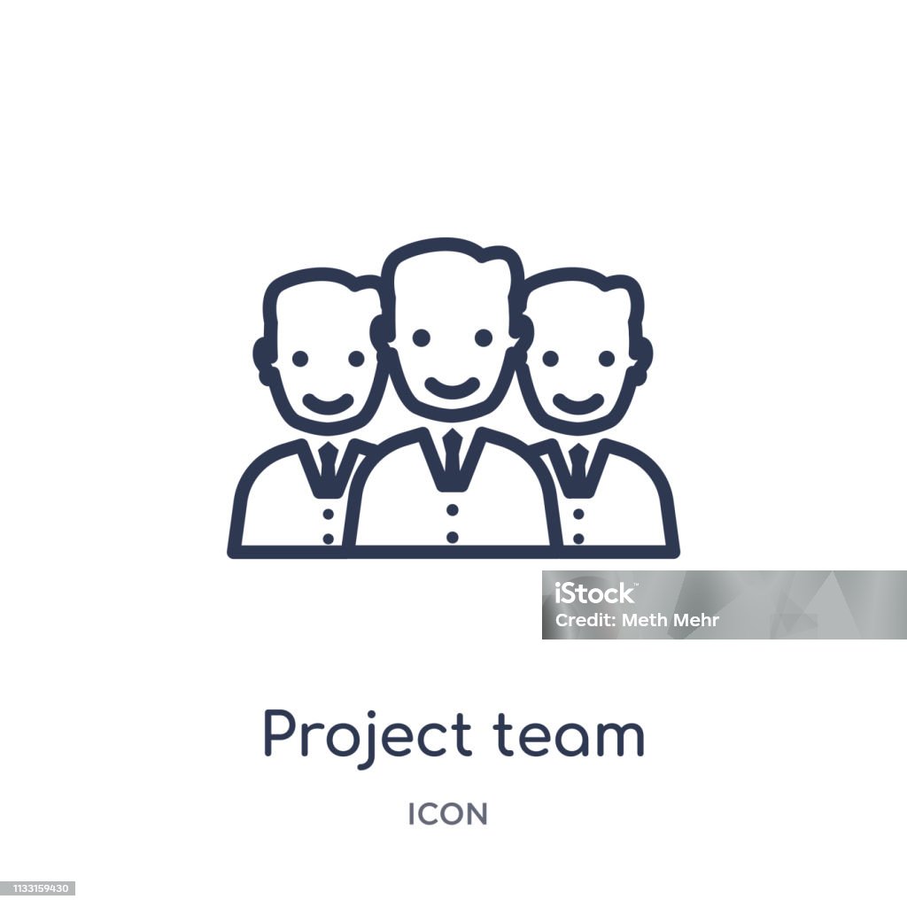 Linear Project Team Icon From General Outline Collection Thin Line