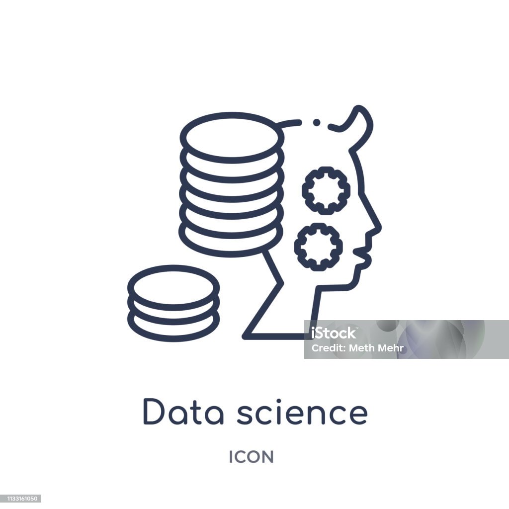 Linear Data Science Icon From General Outline Collection Thin Line Data