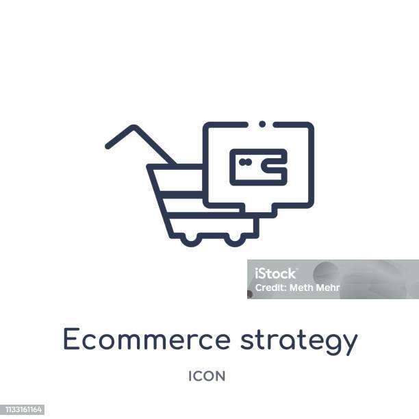 Linear Ecommerce Strategy Icon From General Outline Collection Thin Line Ecommerce Strategy Icon