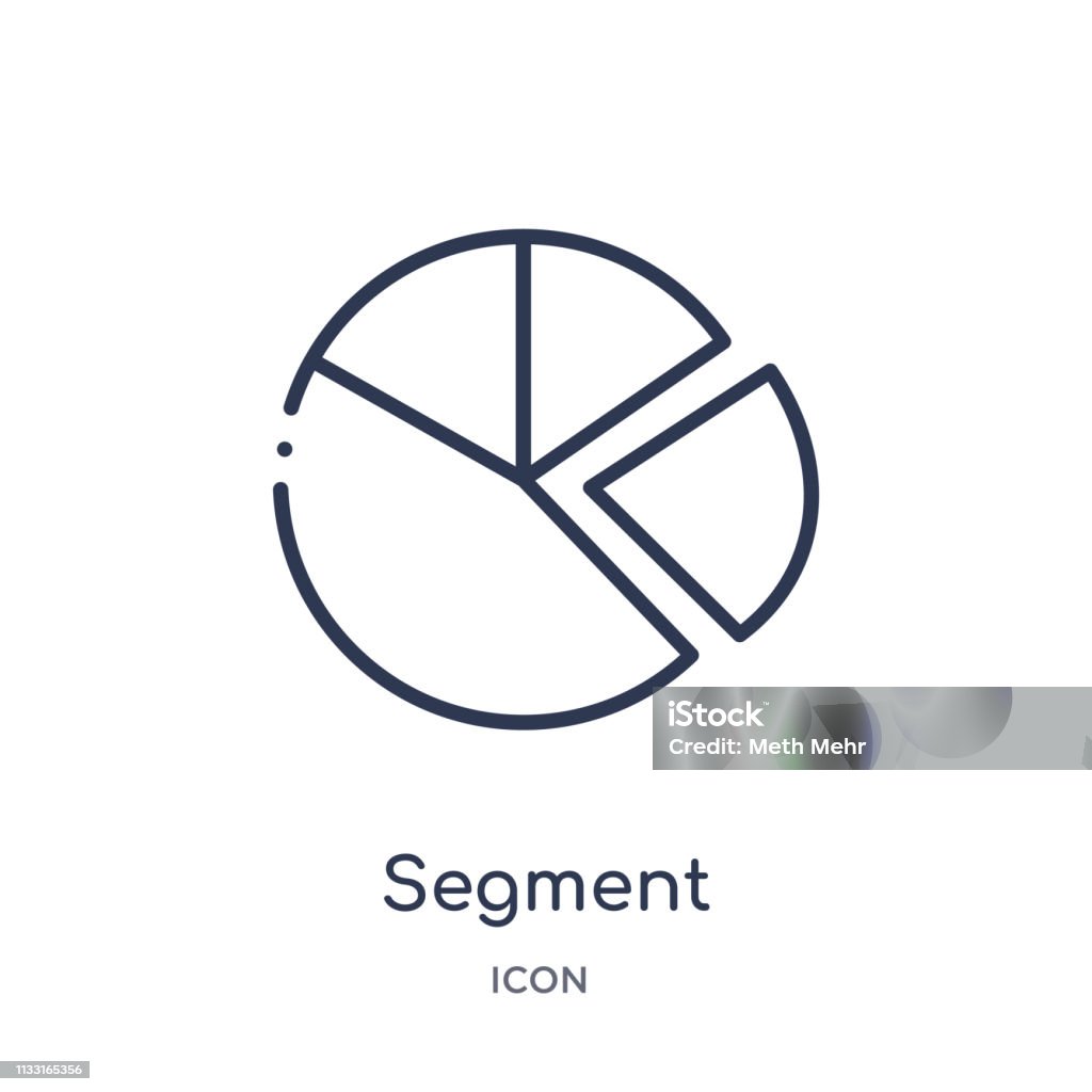 Vetores De Ícone Do Segmento Linear Da Coleção De Contorno Geometry