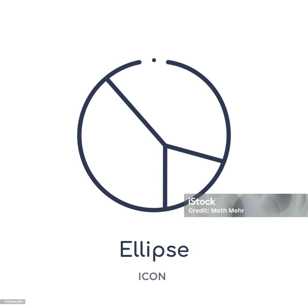 Vetores De Ícone De Elipse Linear Da Coleção De Contorno Geometry Linha