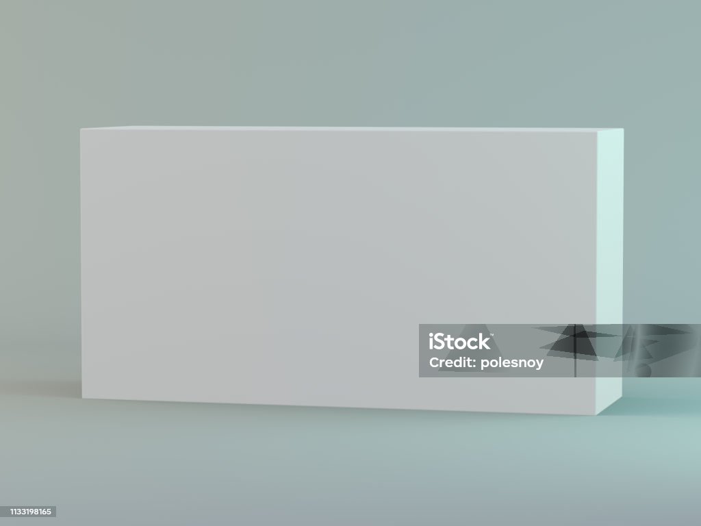 Blank Horizontal Box On White Background With Reflection 3d Stock Photo ... Blank Horizontal Box On White Background With Reflection 3d Stock Photo ...