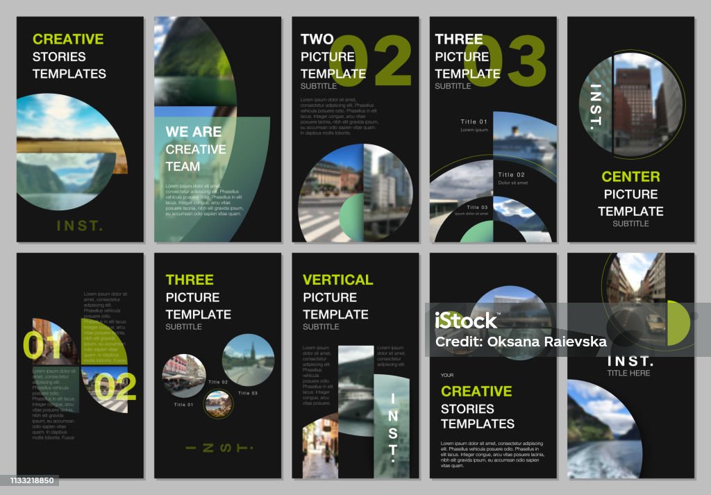 Design Di Storie Sui Social Network Banner Verticali O Modelli Di