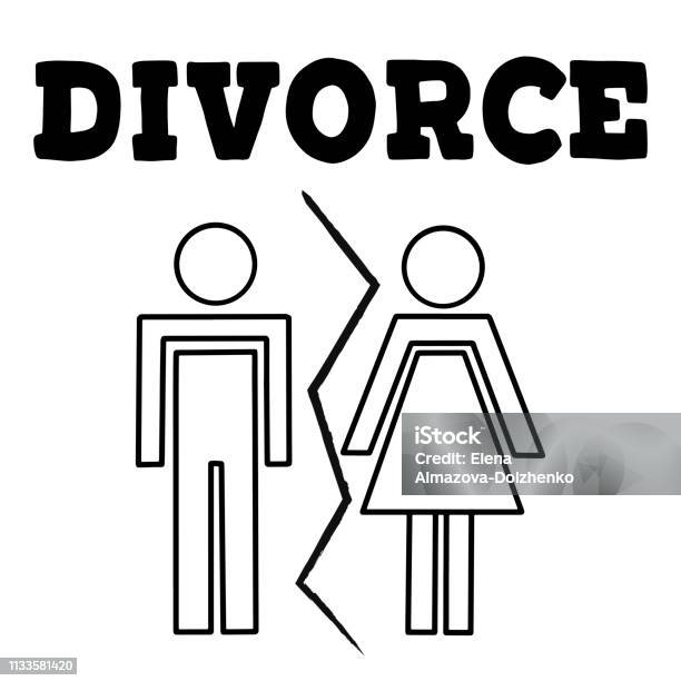 Vector Illustrstion Of Divorced Couple Stock Illustration Download
