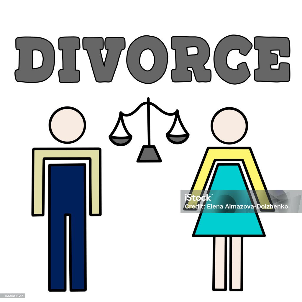 Vector Illustrstion Of Divorced Couple Stock Illustration Download